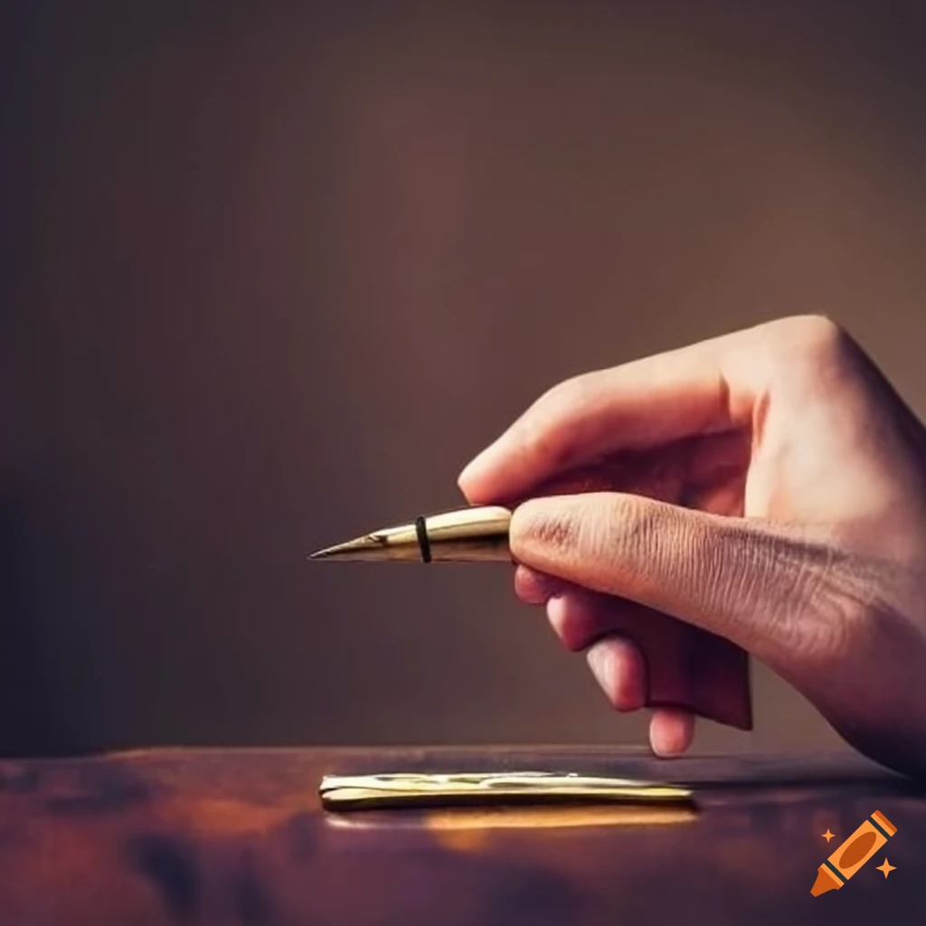 Vintage pen writing in a 19th century travel journal on Craiyon