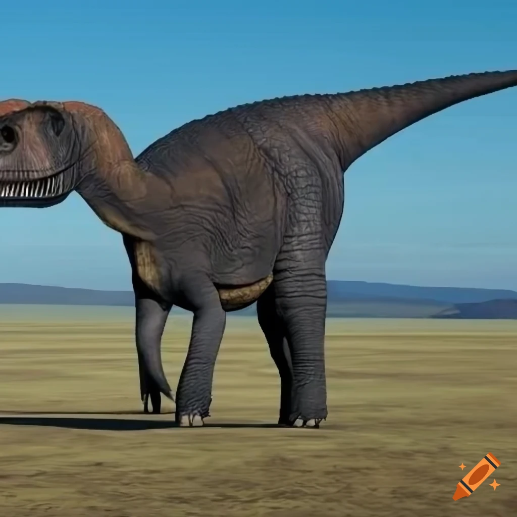 Scientifically accurate Hadrosaurus dinosaur with intricate color ...