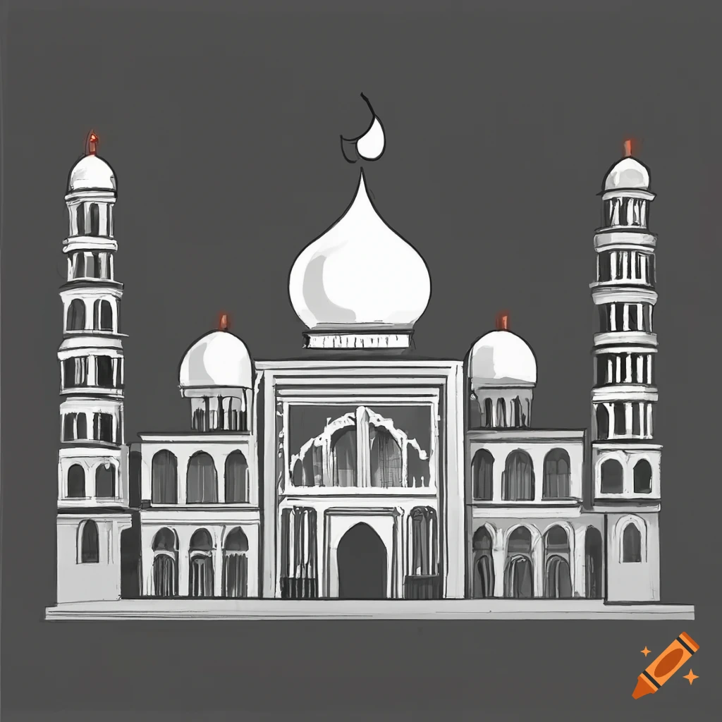 Old mosque on Craiyon