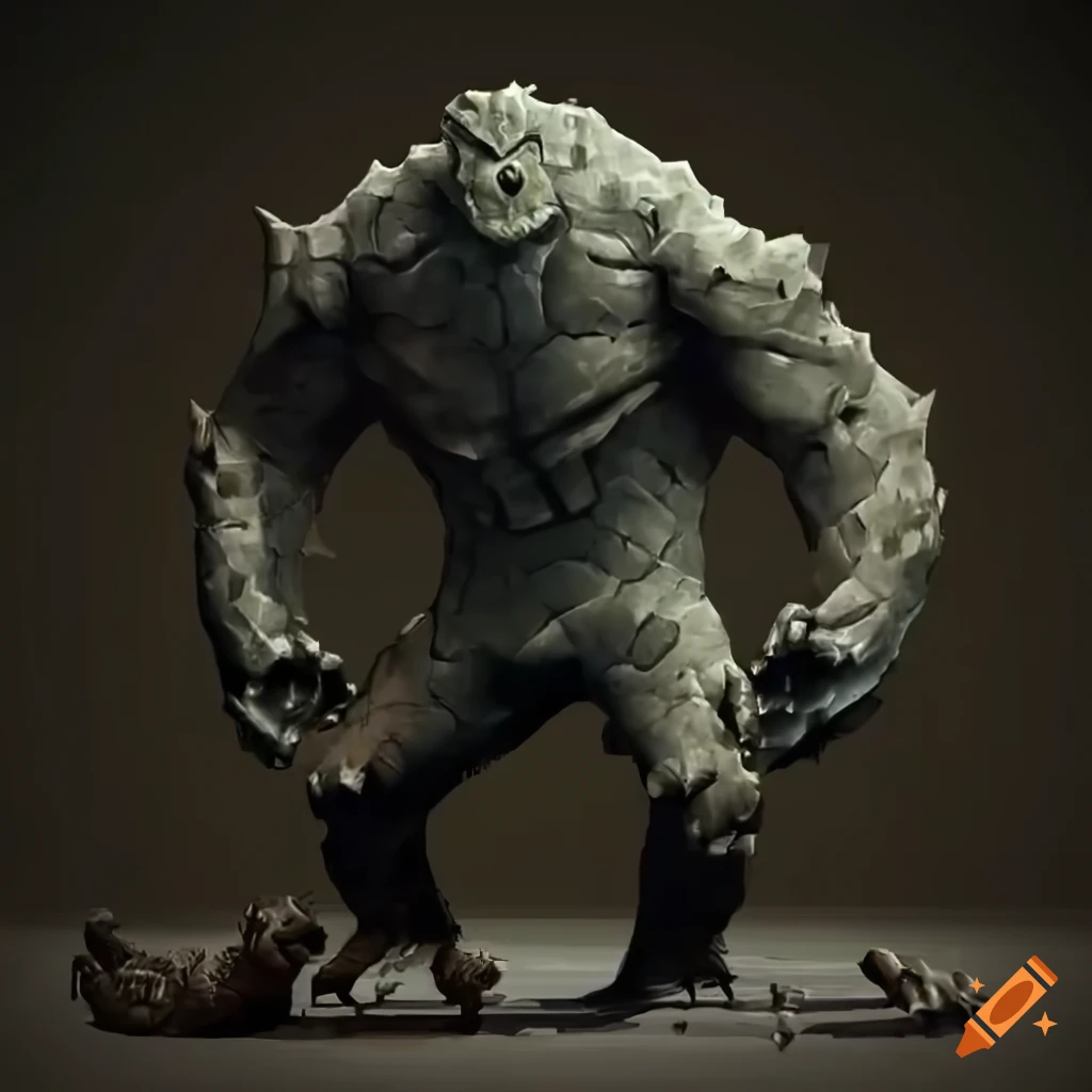 Silt golem small dust-like humanoid on Craiyon