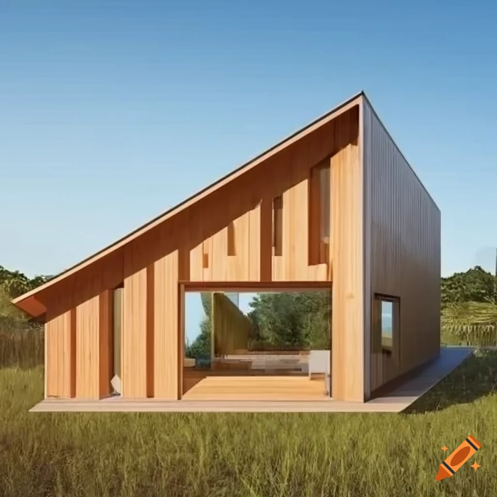 Passive house foundations sustainable house made of mass timber on Craiyon