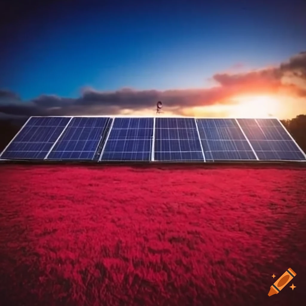 Solar panels with Valentine's Day theme on Craiyon