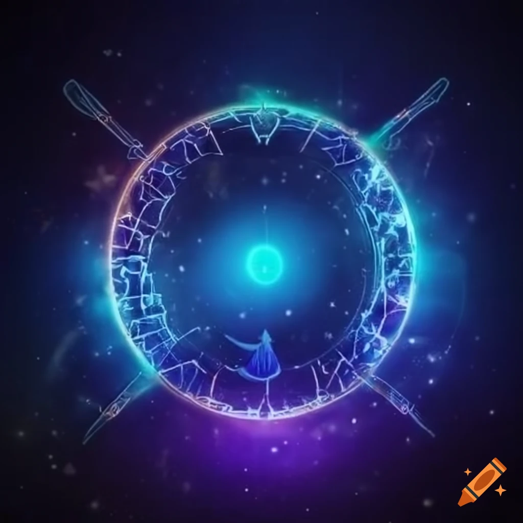 Astral zodiac wheel illustration on Craiyon