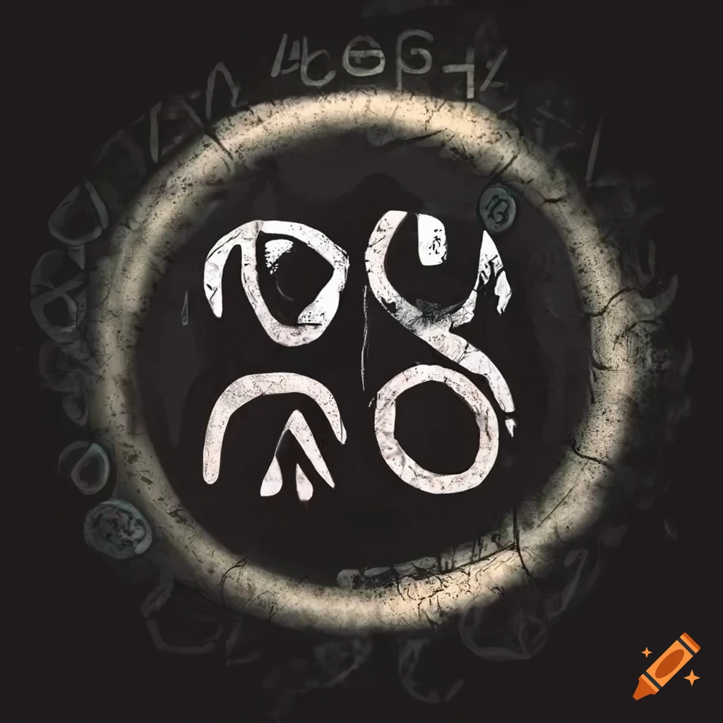 Alphabet runes symbols in various languages and writing systems on Craiyon