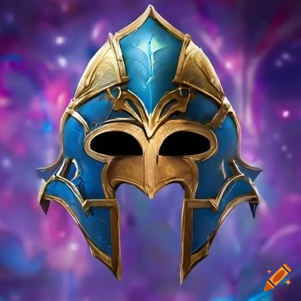 Elite champion fantasy magic helmet on Craiyon