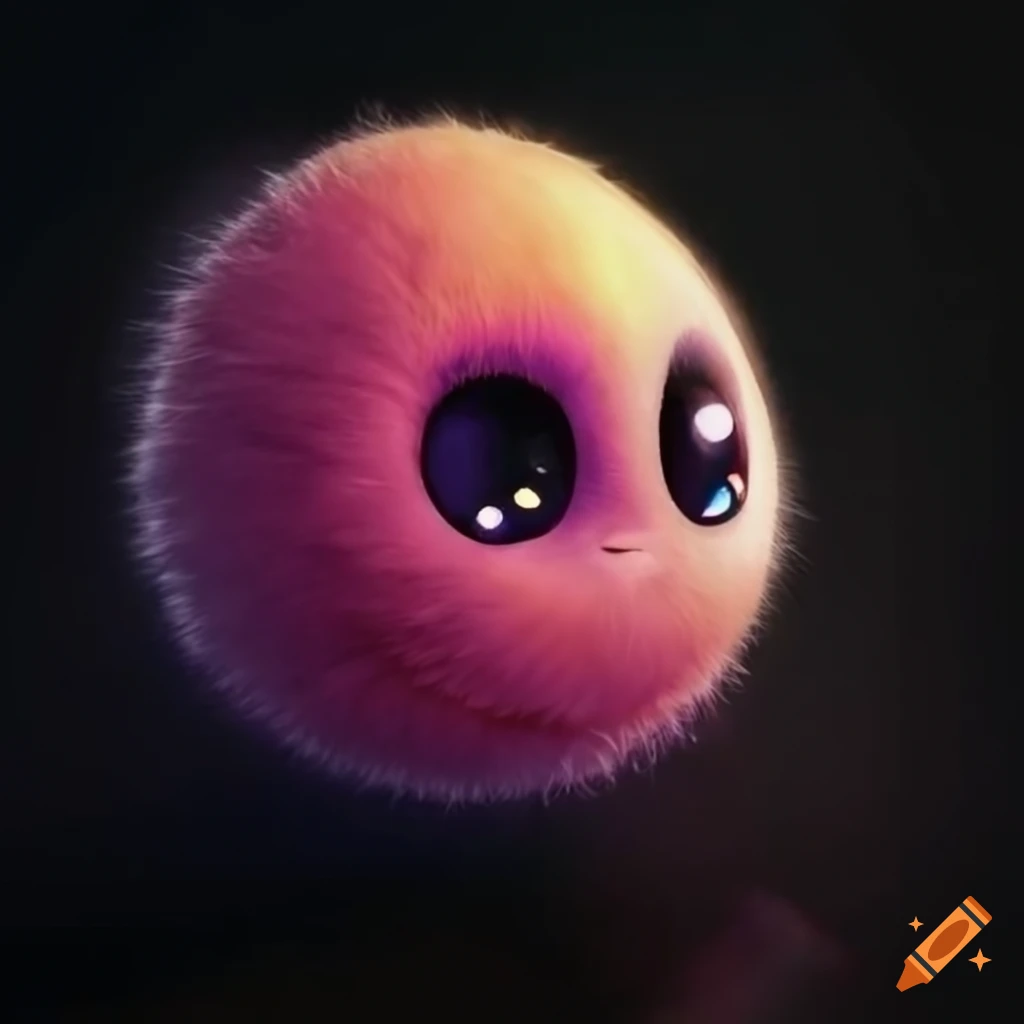 Cute ball of floof on Craiyon