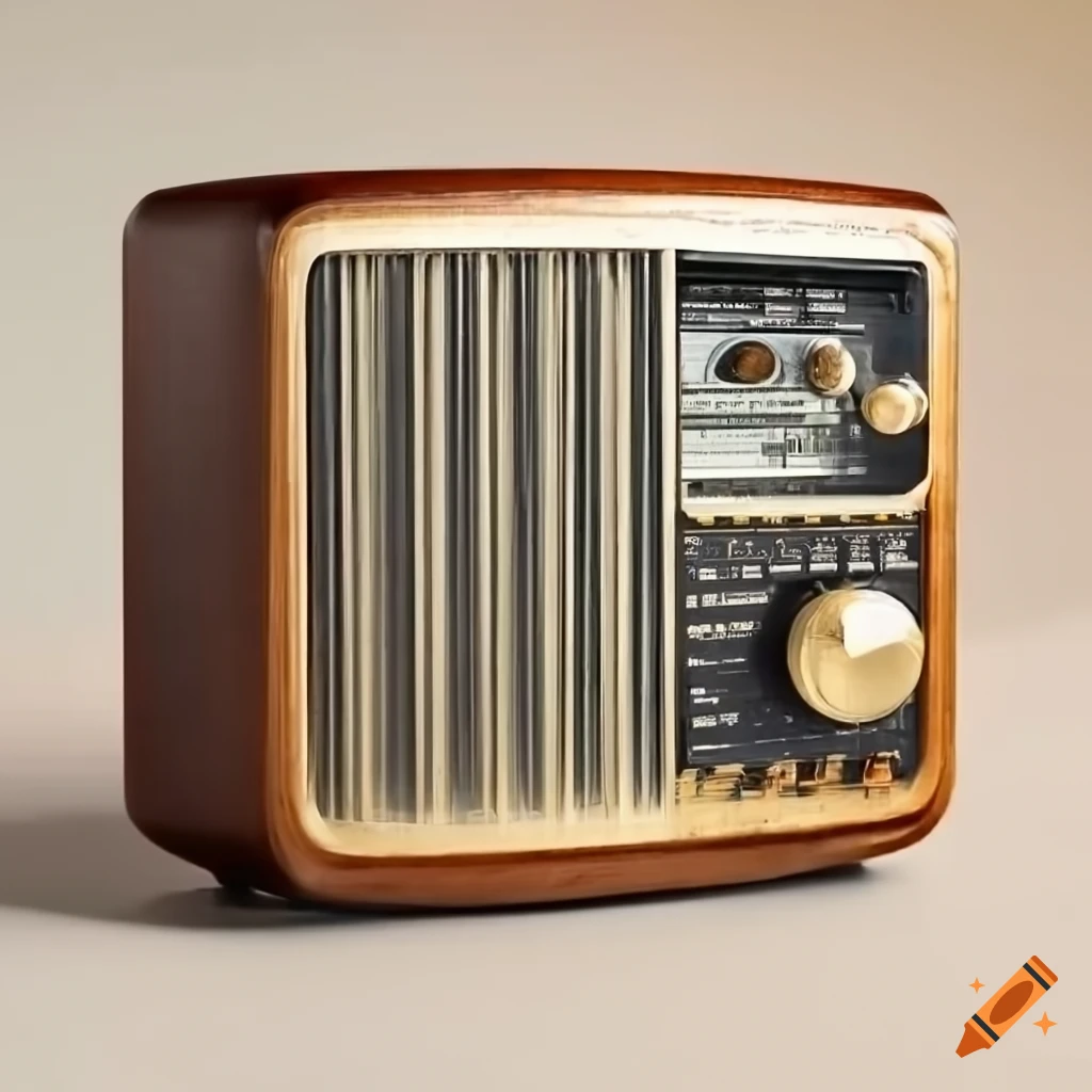 Vintage realistic radio on Craiyon