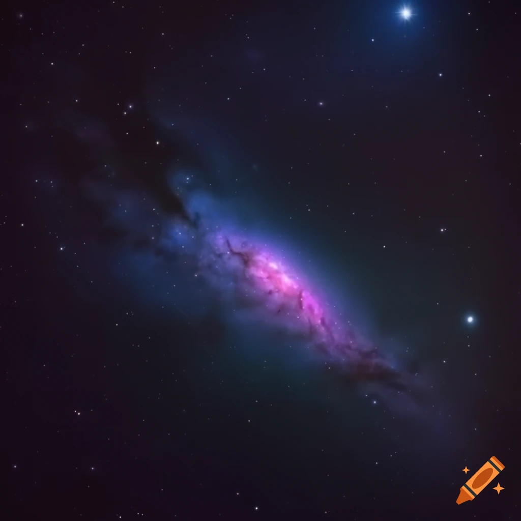 Serene deep space with galaxies in the night sky on Craiyon