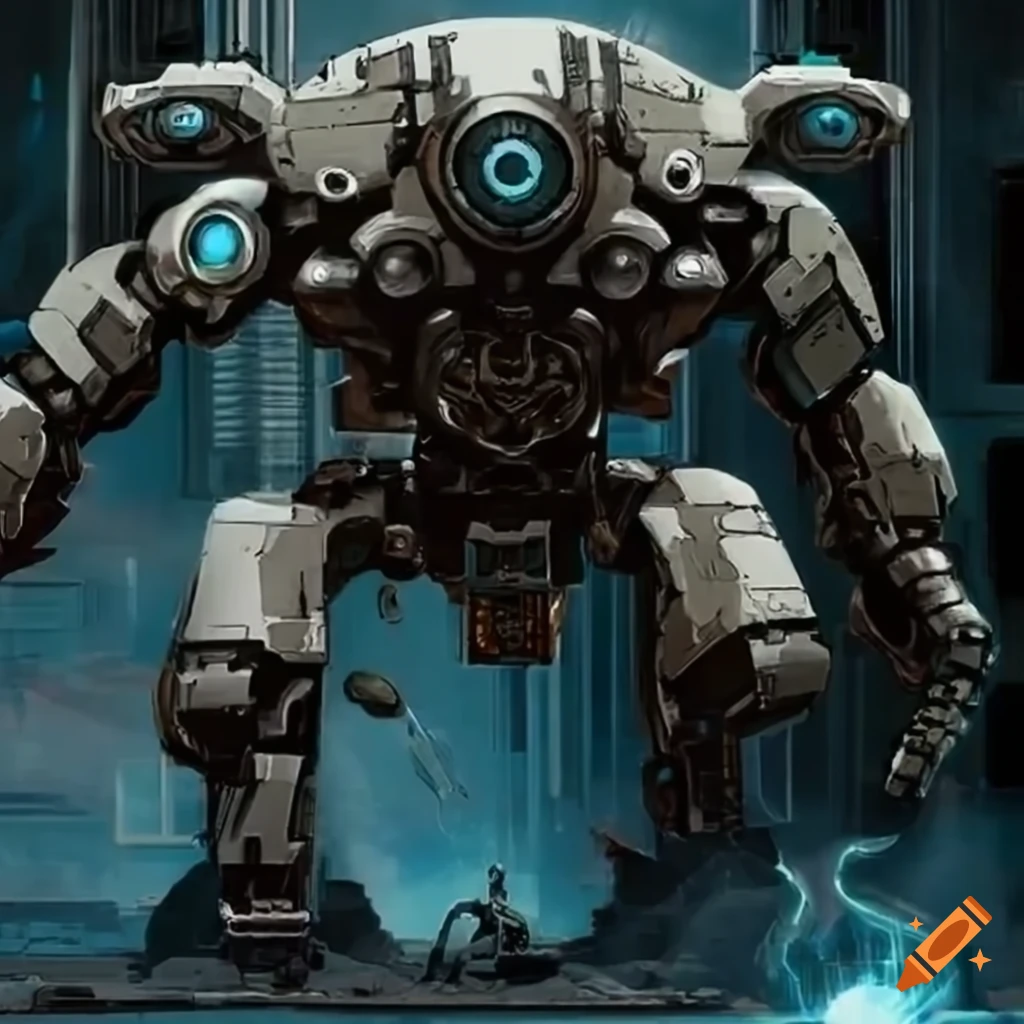 Mech from pulp fiction on Craiyon