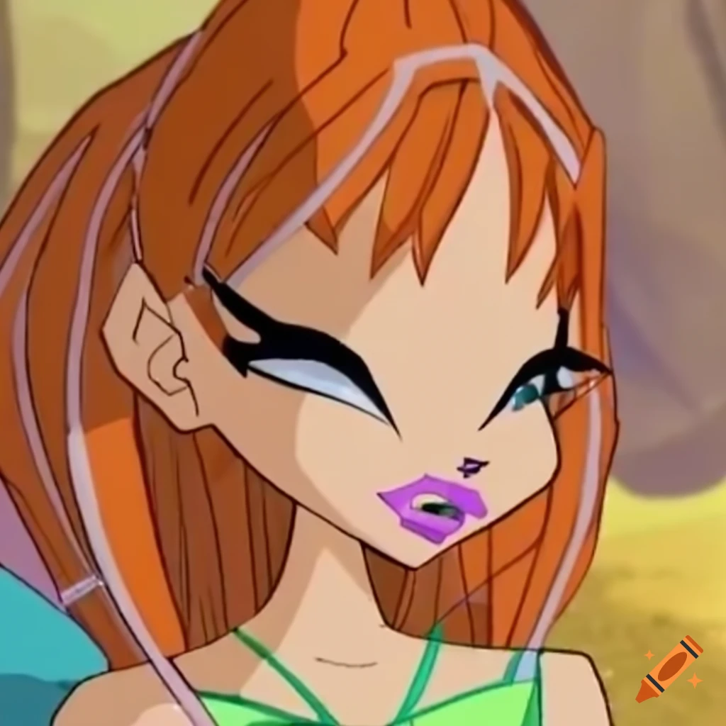 Orange-haired kira from winx club on Craiyon