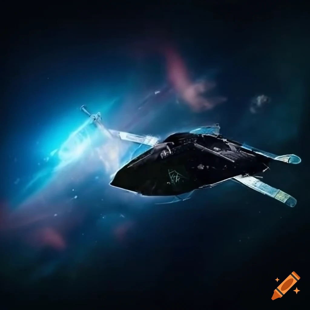 Space fighter spacecraft on Craiyon