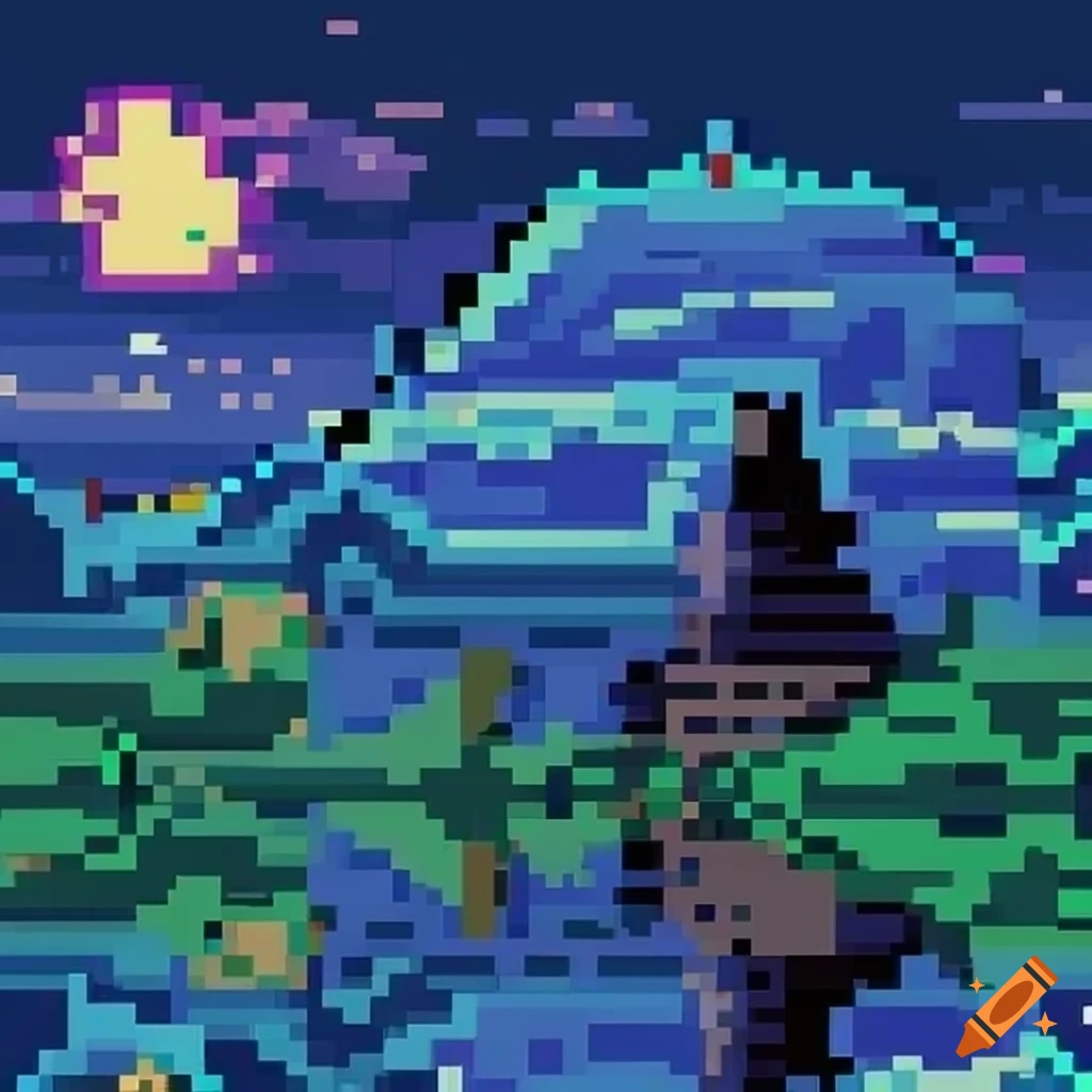 Pixel retro art on Craiyon