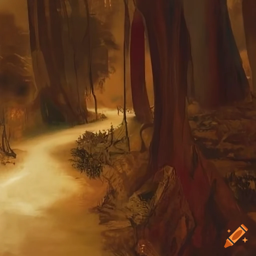 Artist representation of desire paths on Craiyon