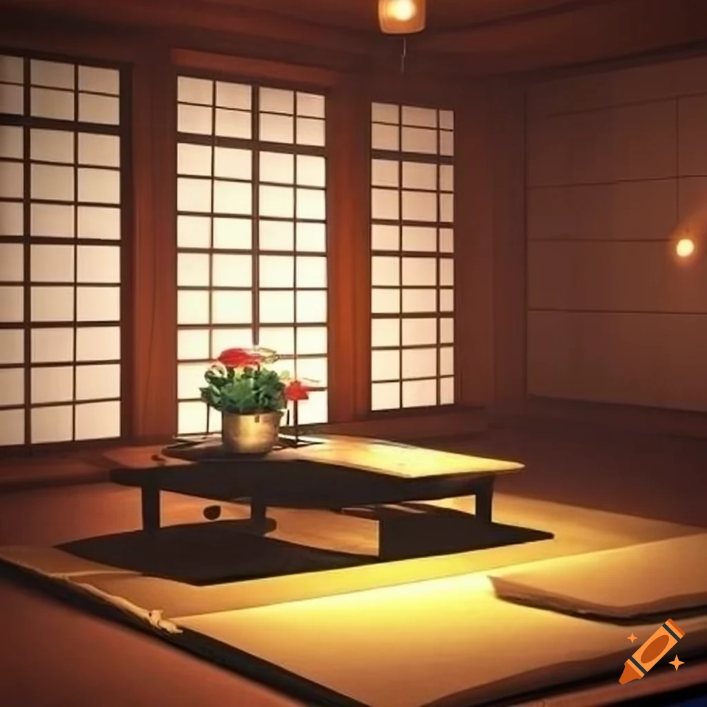 Japanese inspired room interior on Craiyon