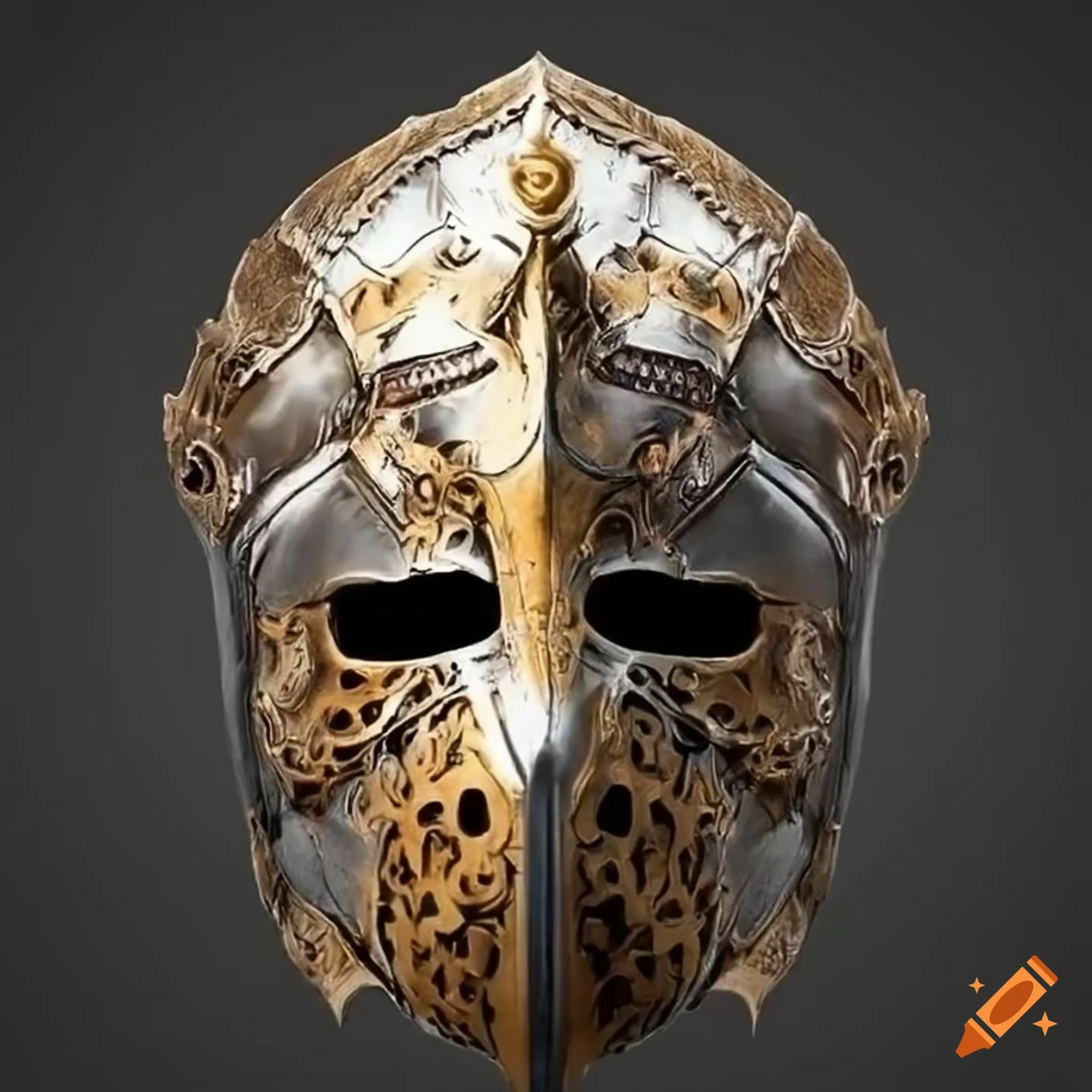 Lion knight mask helm on Craiyon