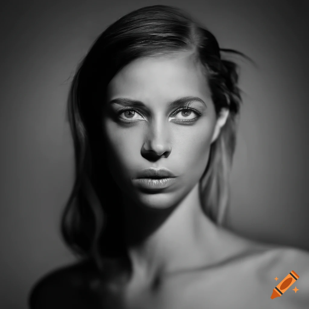 Black and white photograph of intense and hauntingly beautiful women ...