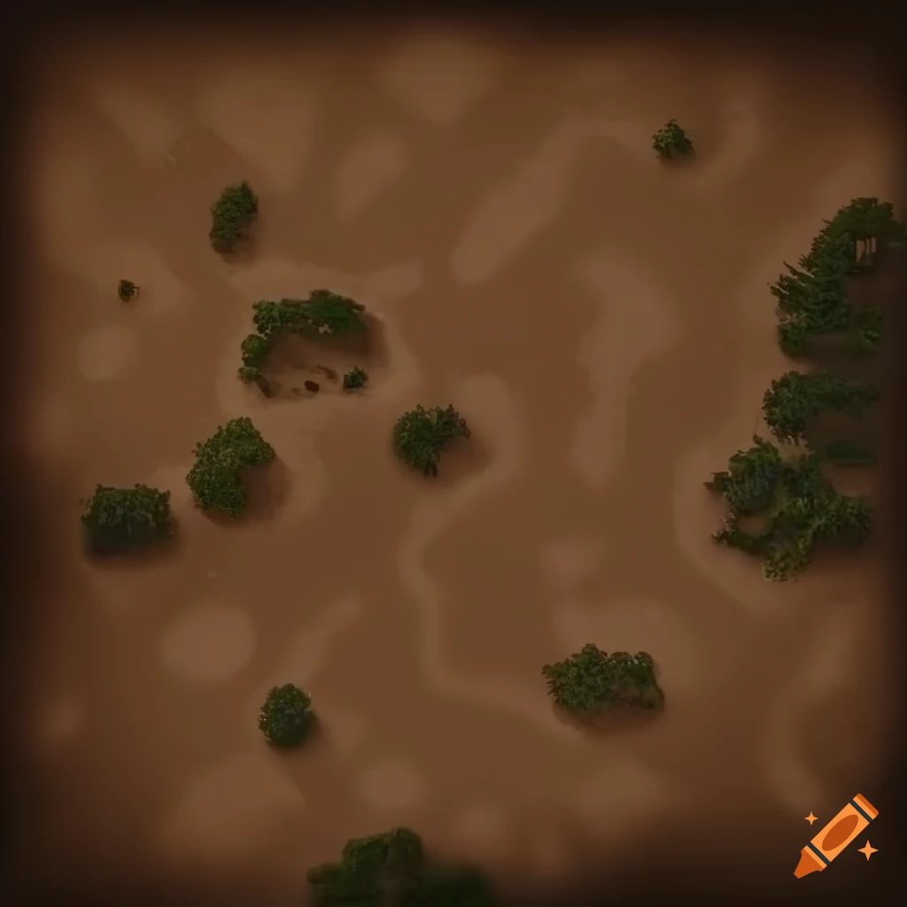 Dnd desert map on Craiyon