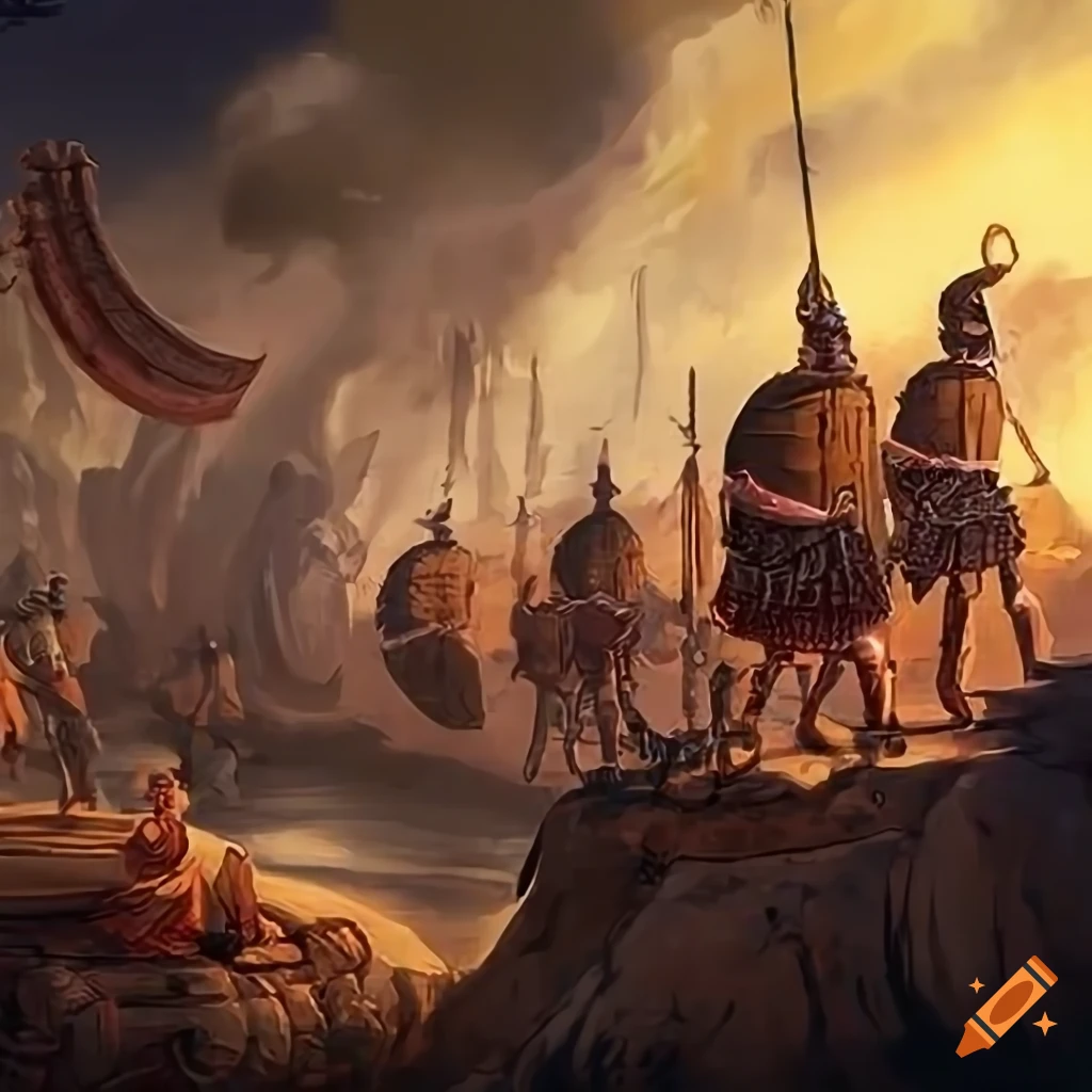 Punic Wars historical scene with intricate details in full HD 4K ...