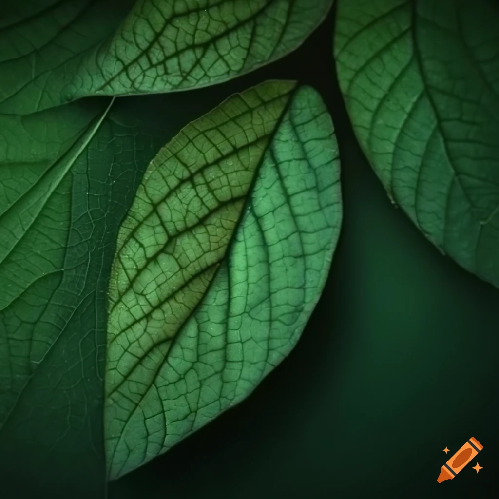 Texture of single leaves on Craiyon