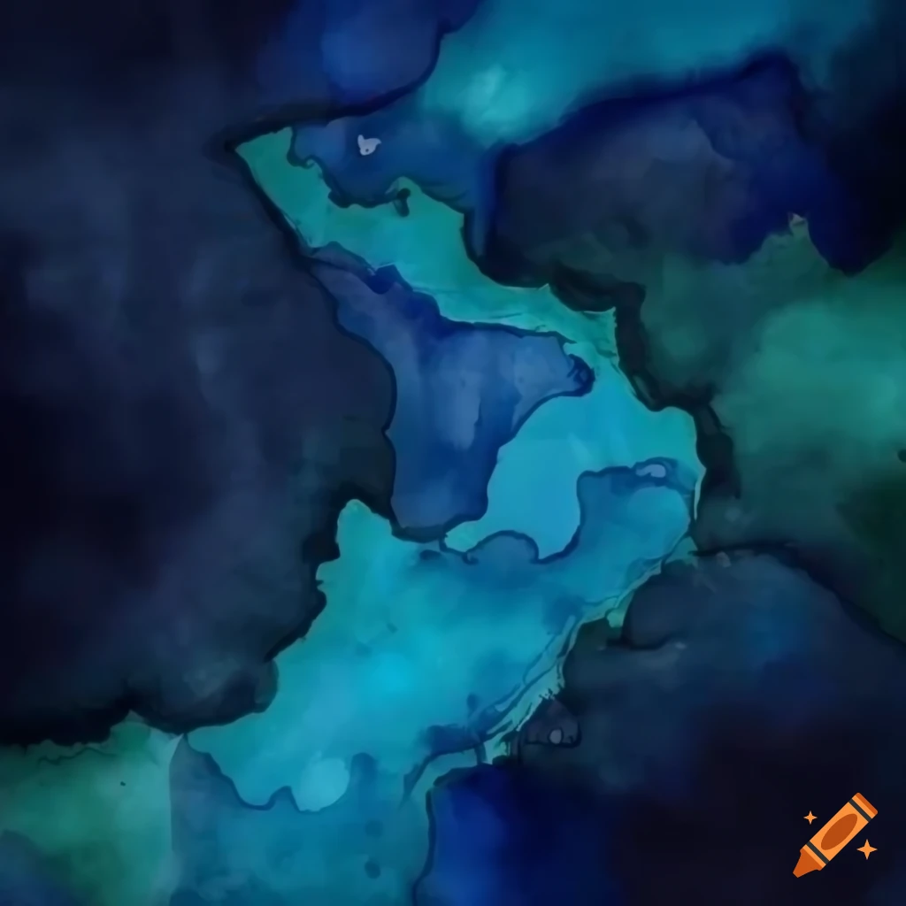 Abstract watercolor battlemap on Craiyon
