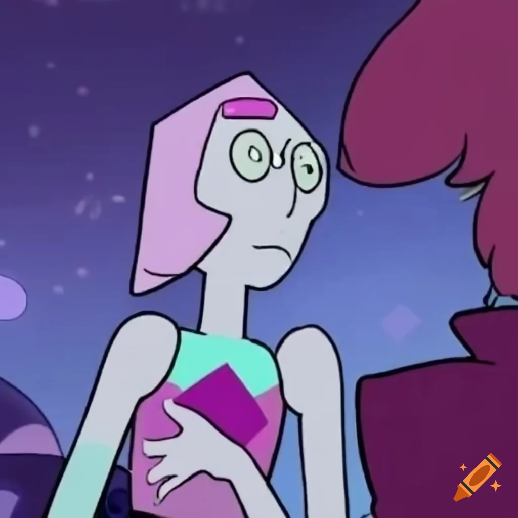 Steven universe pearl meme in deep-fried style on Craiyon
