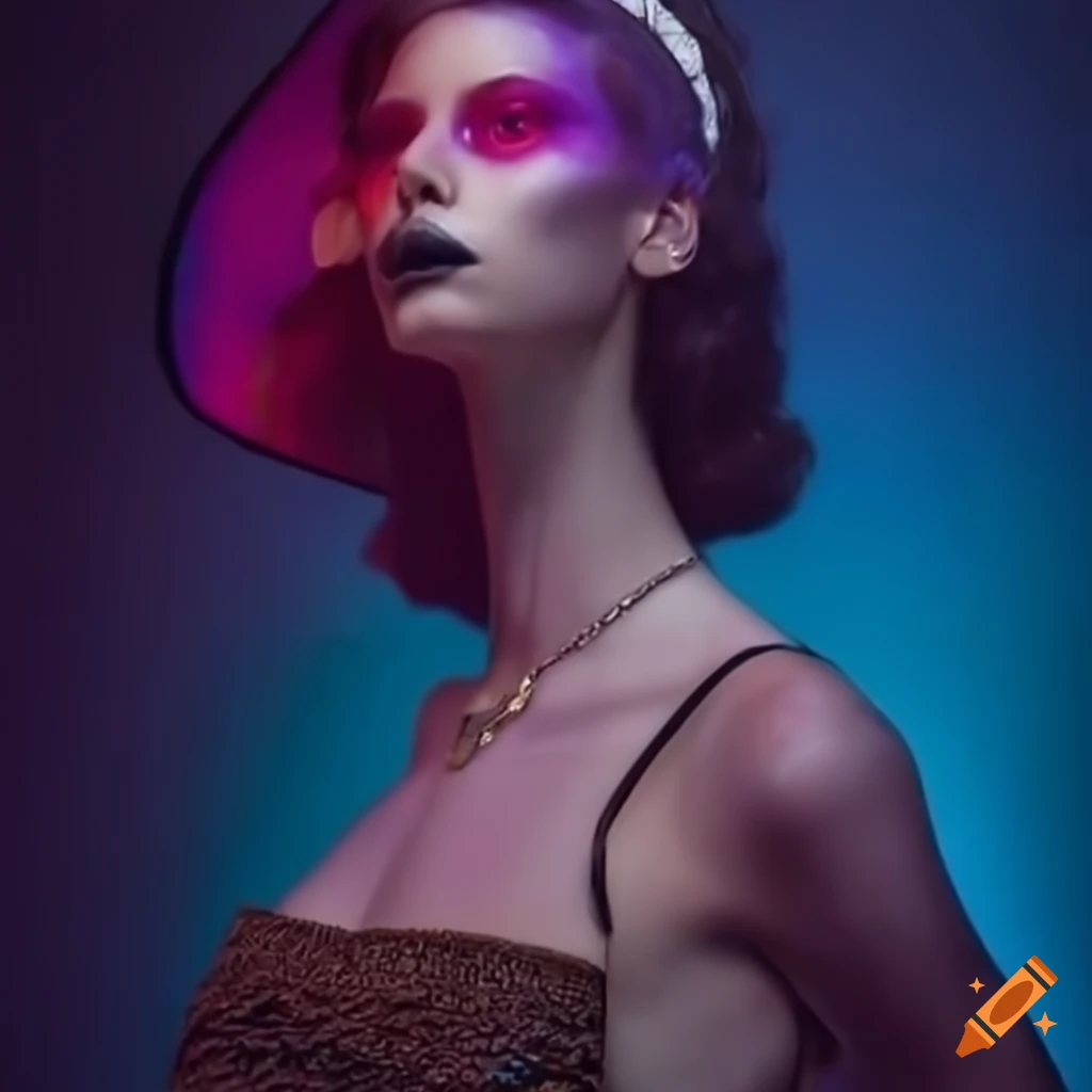 Biopunk cityscape with a revered woman and technological elements on ...