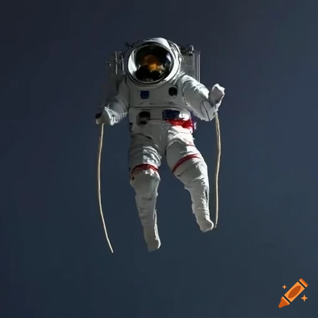 Astronaut jumping rope on the moon's surface on Craiyon