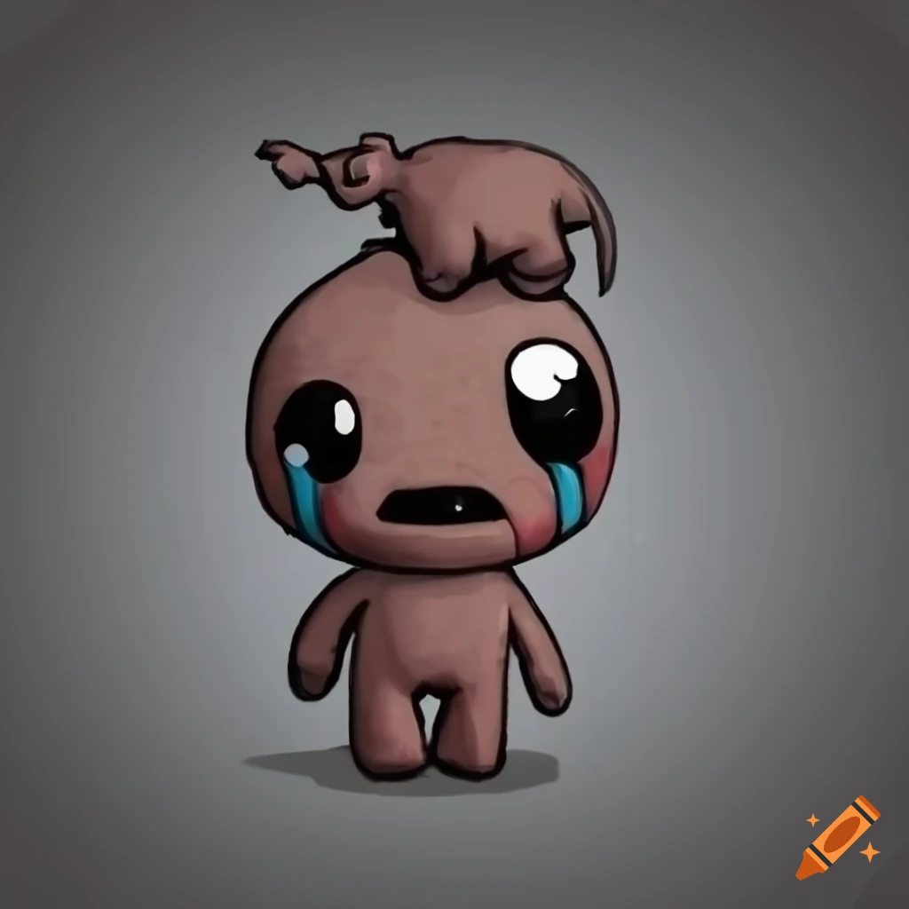 Hyper realistic binding of isaac character on Craiyon