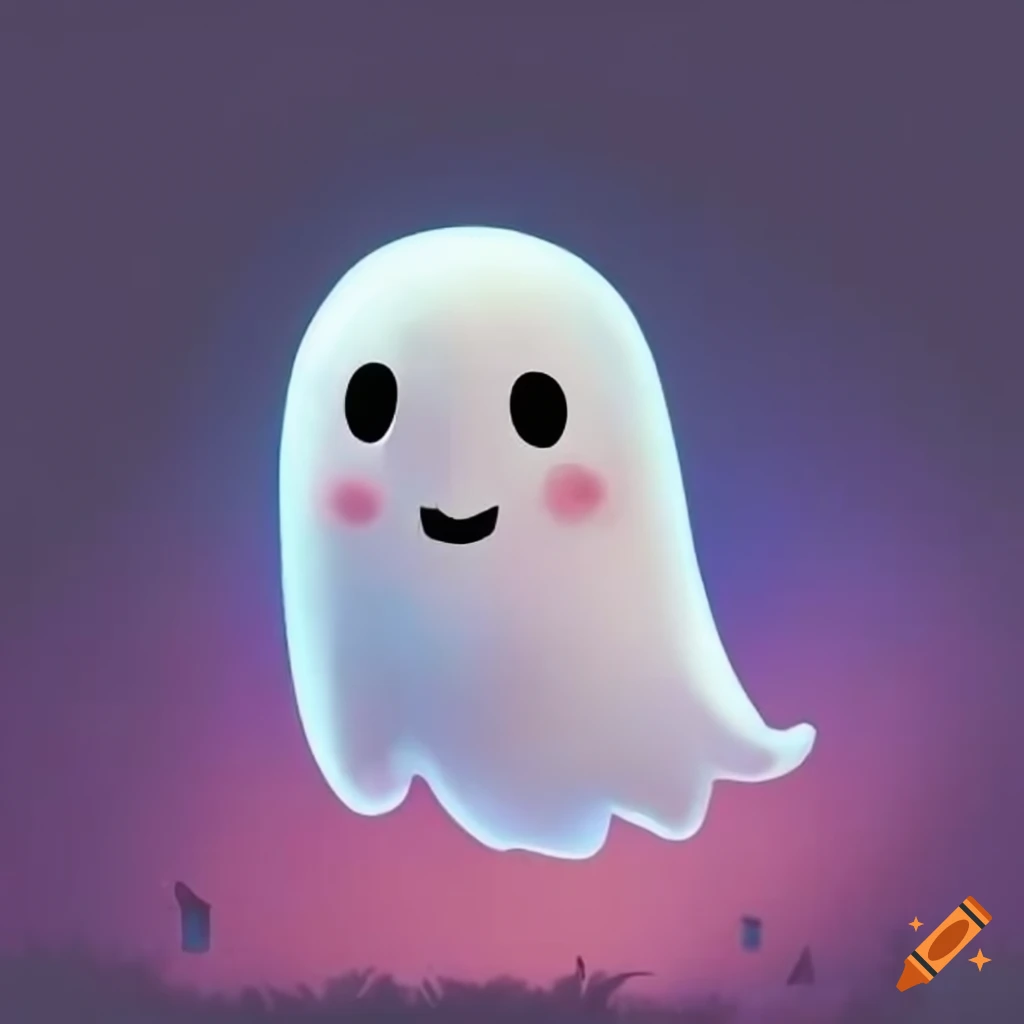 Cute and adorable ghost boo on Craiyon