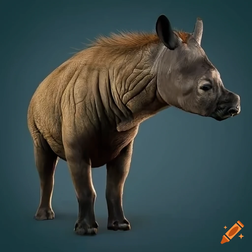 Entelodon, a prehistoric mammal in the Asian wilderness on Craiyon