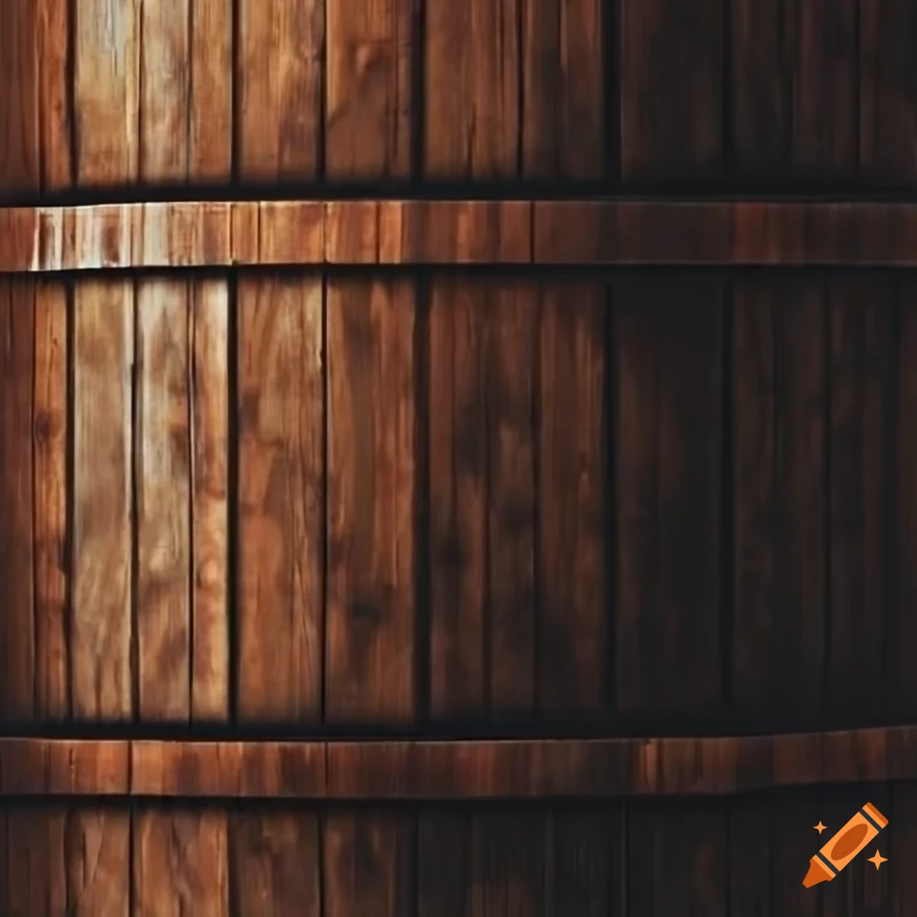 Side view of wooden barrel texture on Craiyon