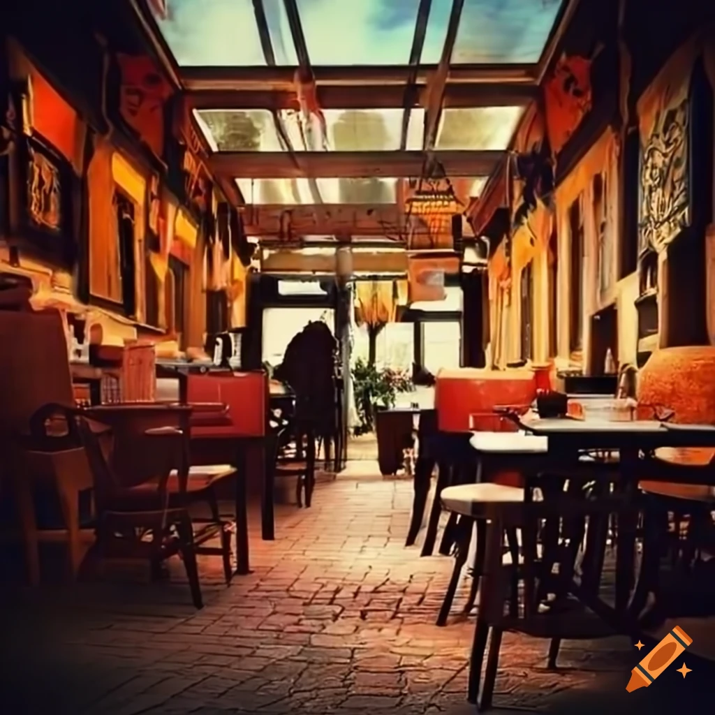 Cafe front view on Craiyon