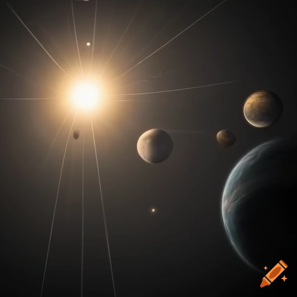Complete solar system illustration on Craiyon