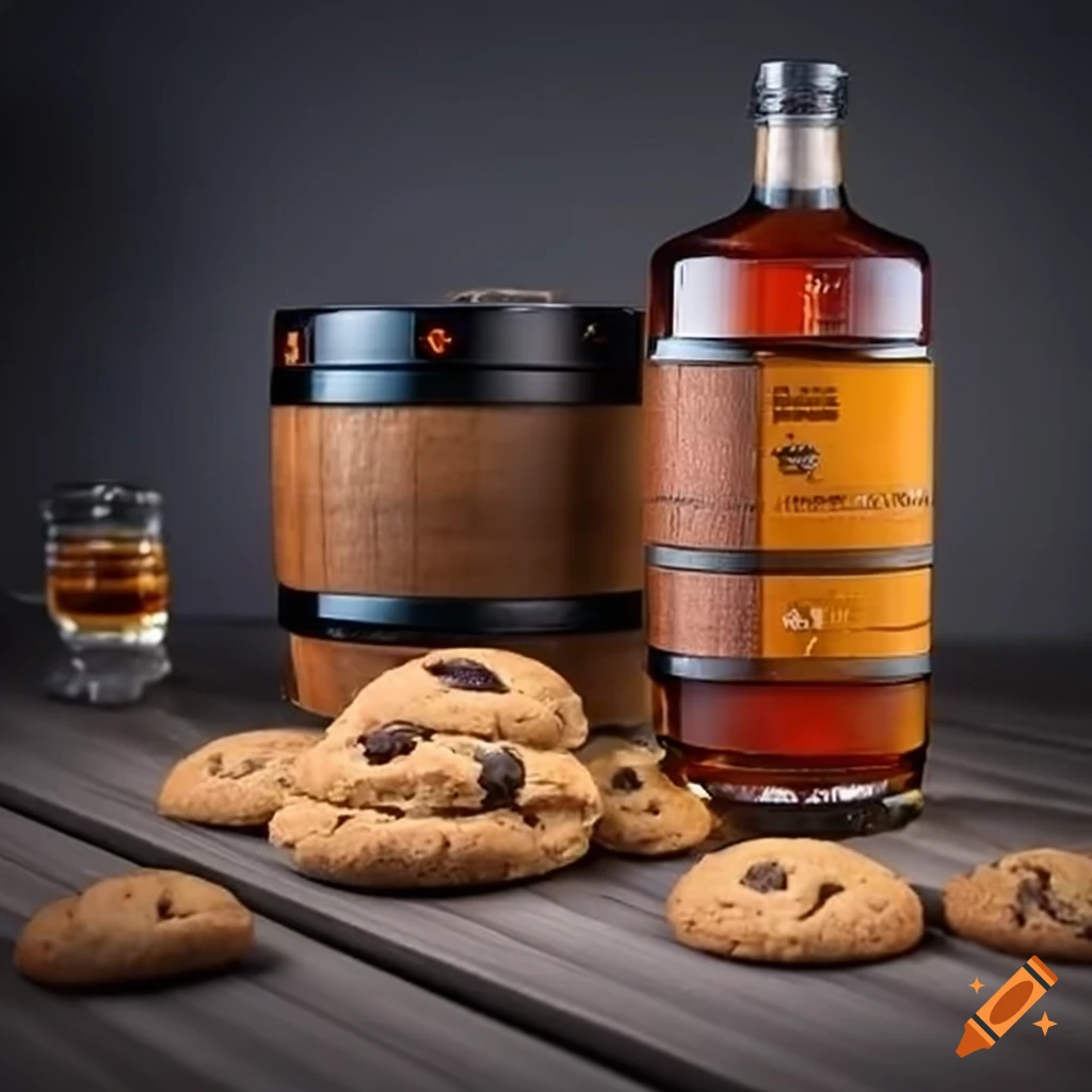 Cookies and rum barrels on Craiyon
