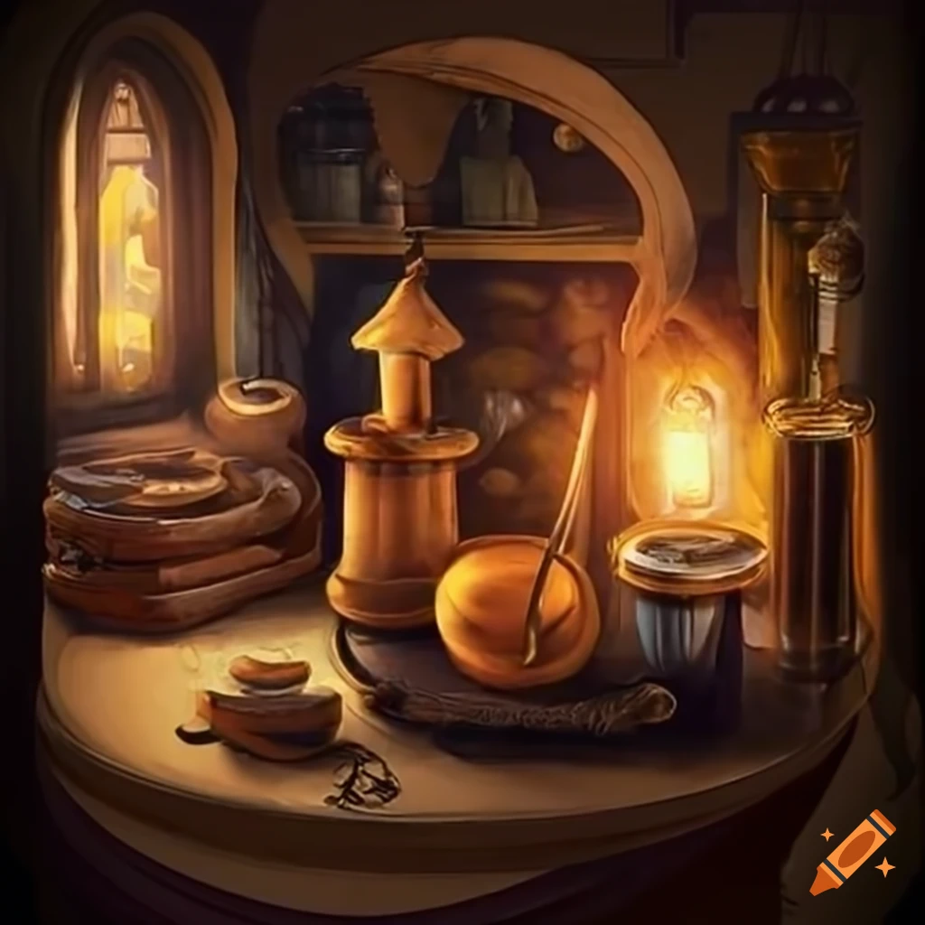 Alchemy laboratory on Craiyon