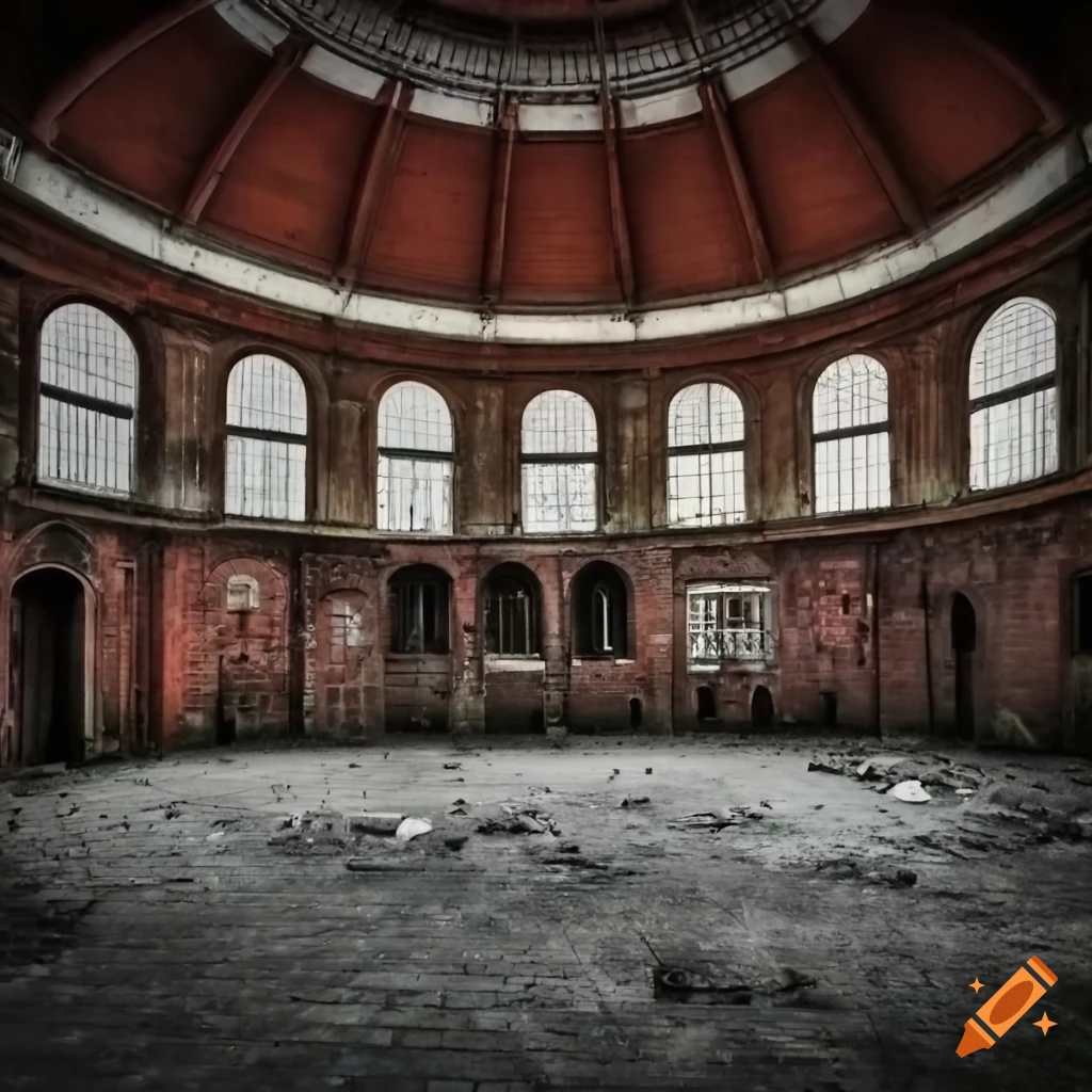 Dilapidated railway roundhouse in southeast germany on Craiyon