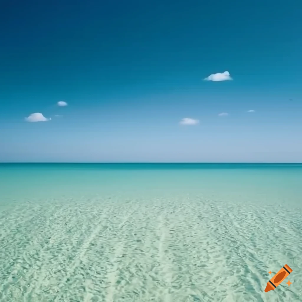 Light peaceful crystal-clear beach in stunning 4k resolution on Craiyon