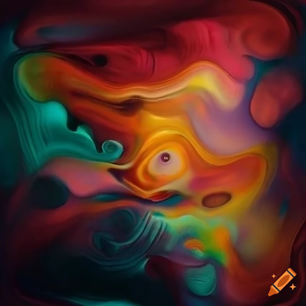 Abstract artwork representing raw emotions for art therapy on Craiyon