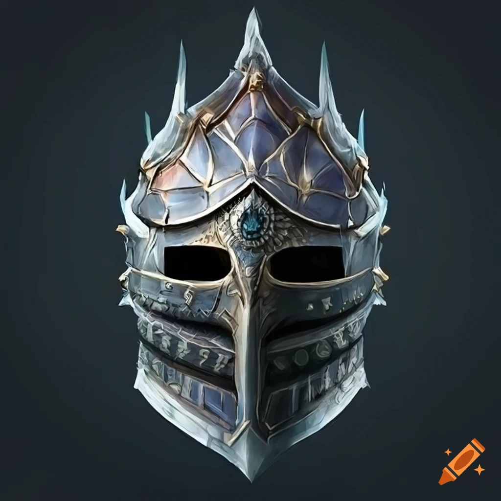 Fantasy dragon knight helmet concept art on Craiyon