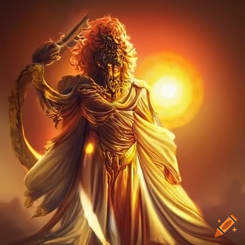 Representation of the god of sunlight on Craiyon