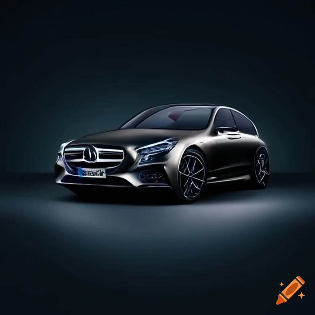 Mercedes-benz e class car with sharp edges on Craiyon