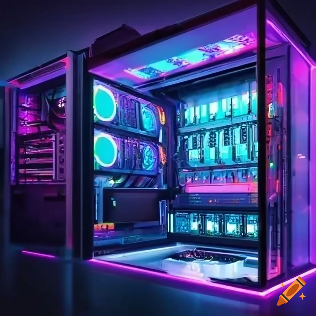 Gaming server room on Craiyon