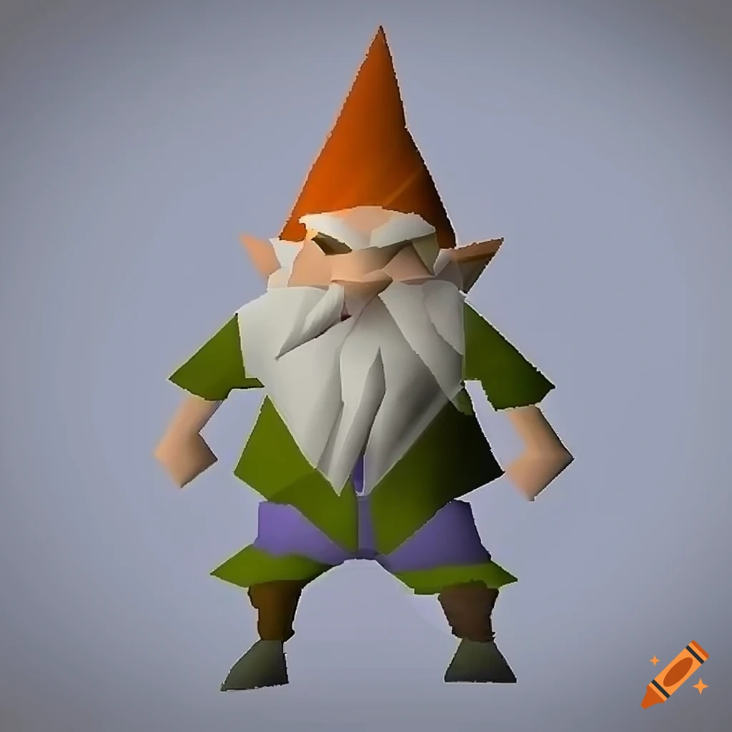Chibi garden gnome character from old school runescape on Craiyon