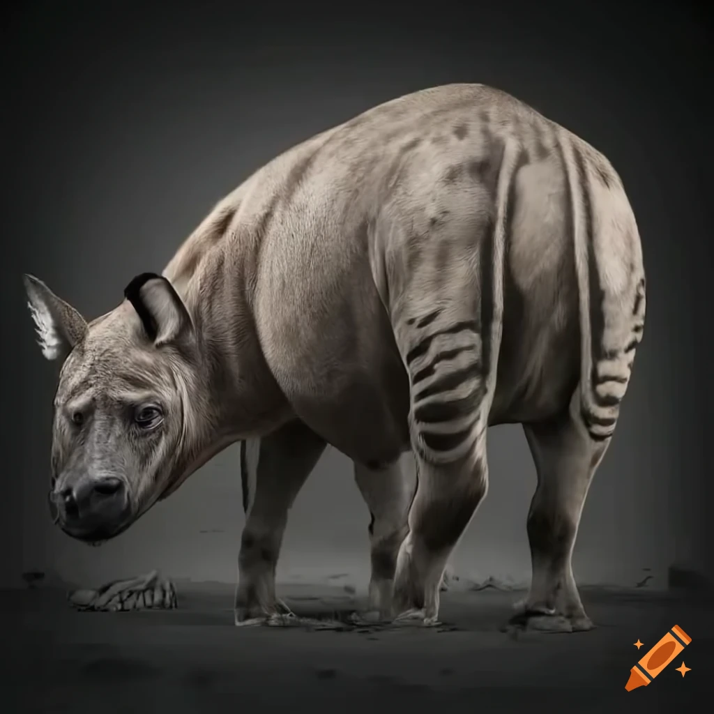 Entelodon in the wild asian habitat on Craiyon