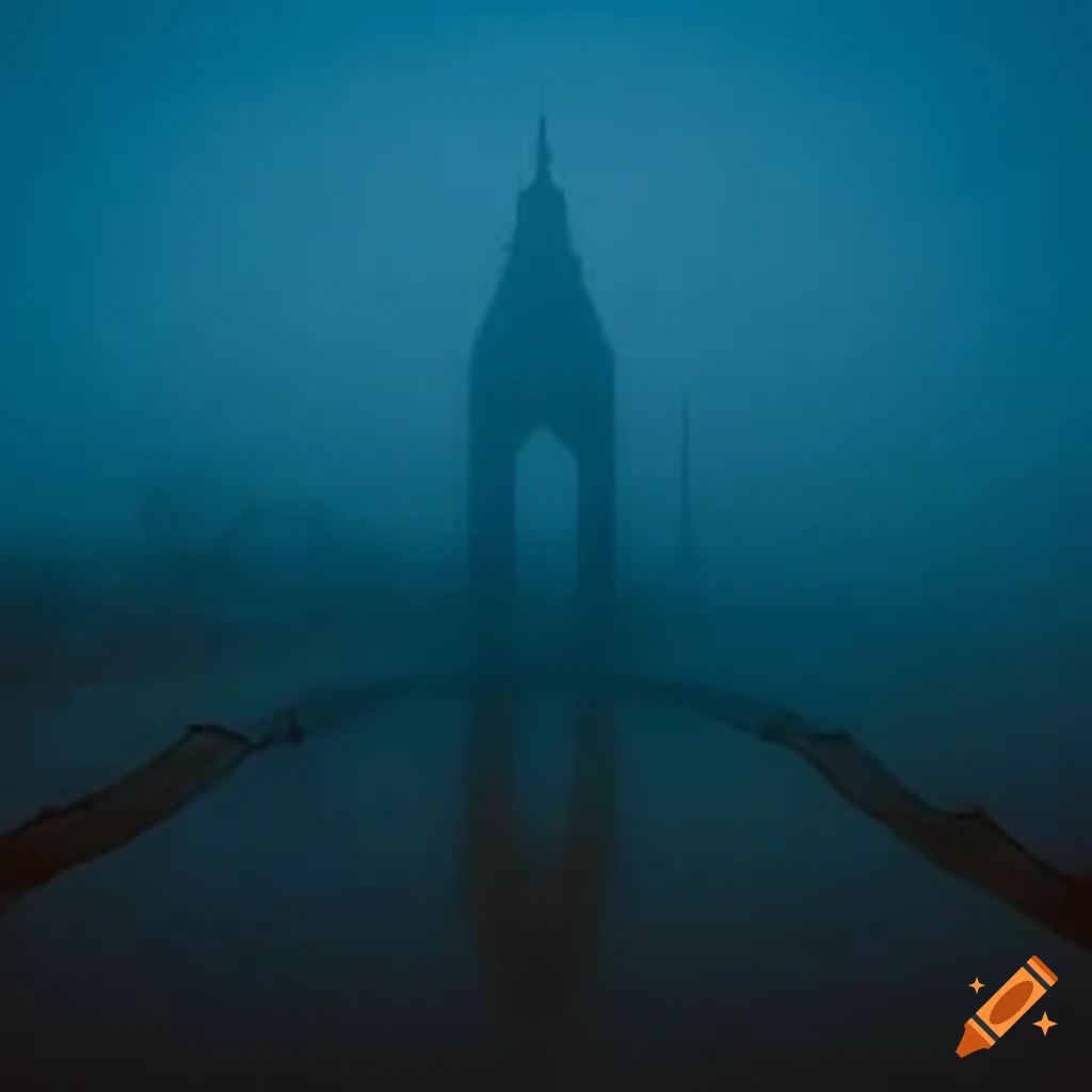 Massive monster in the fog on Craiyon