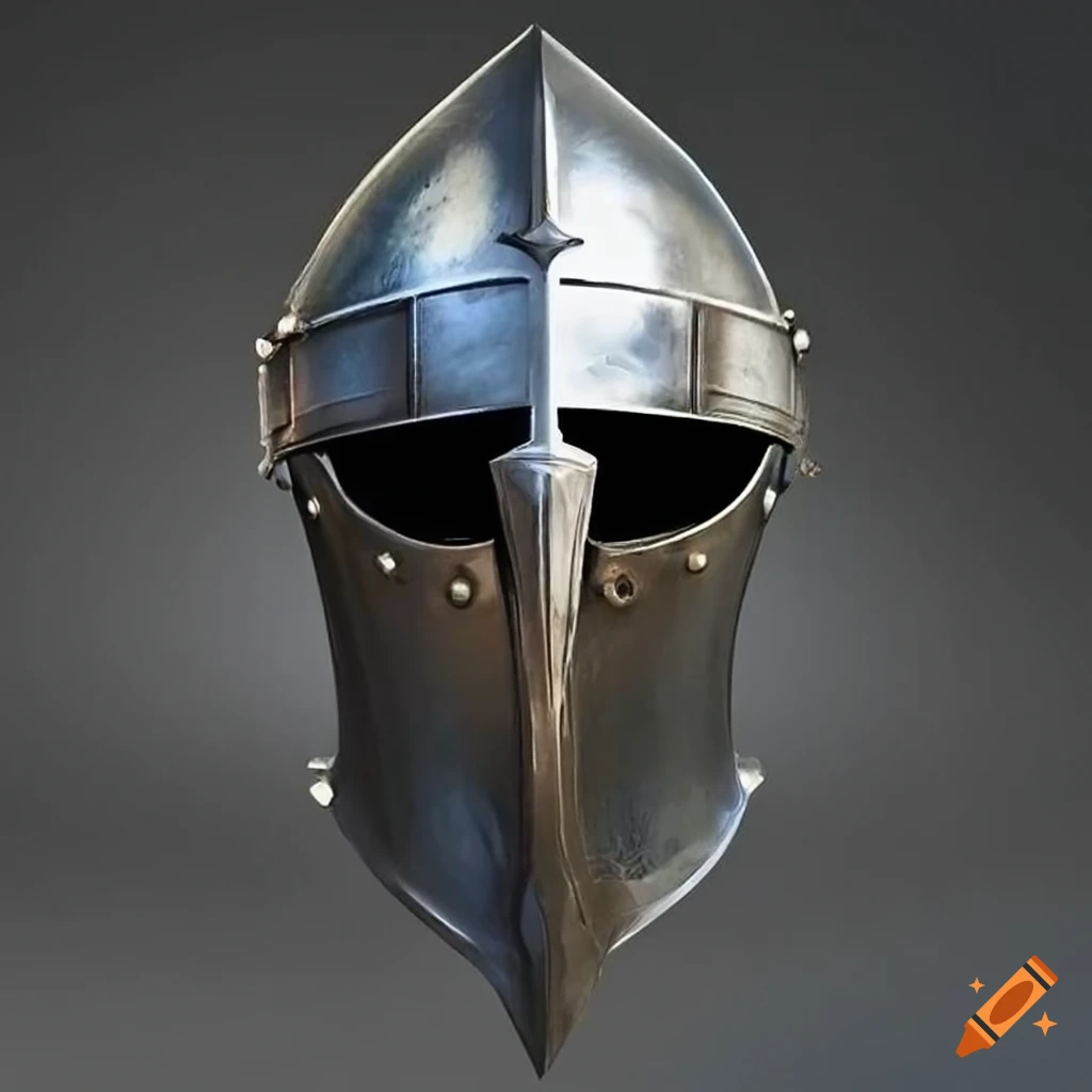 Gothic knight helmet design on Craiyon