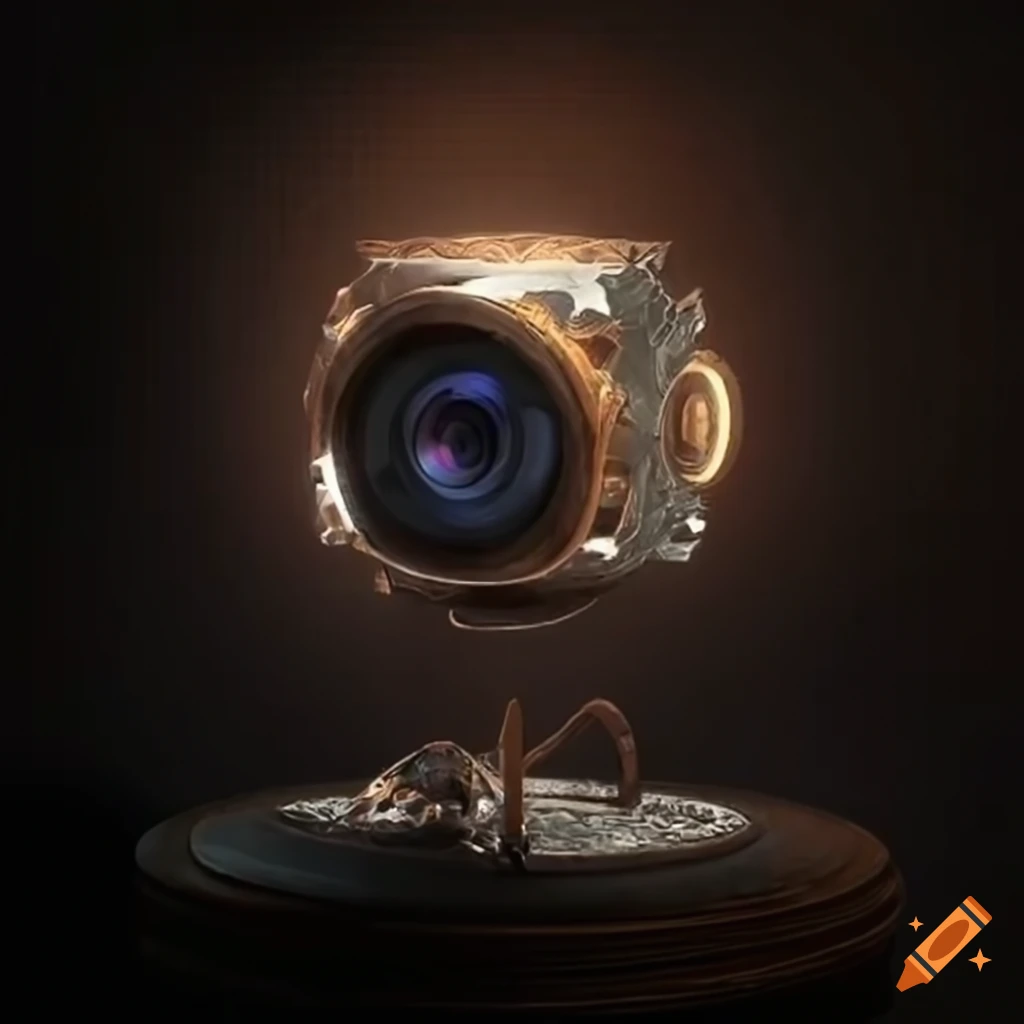 Medieval magic flying security camera concept art powered by crystal on ...