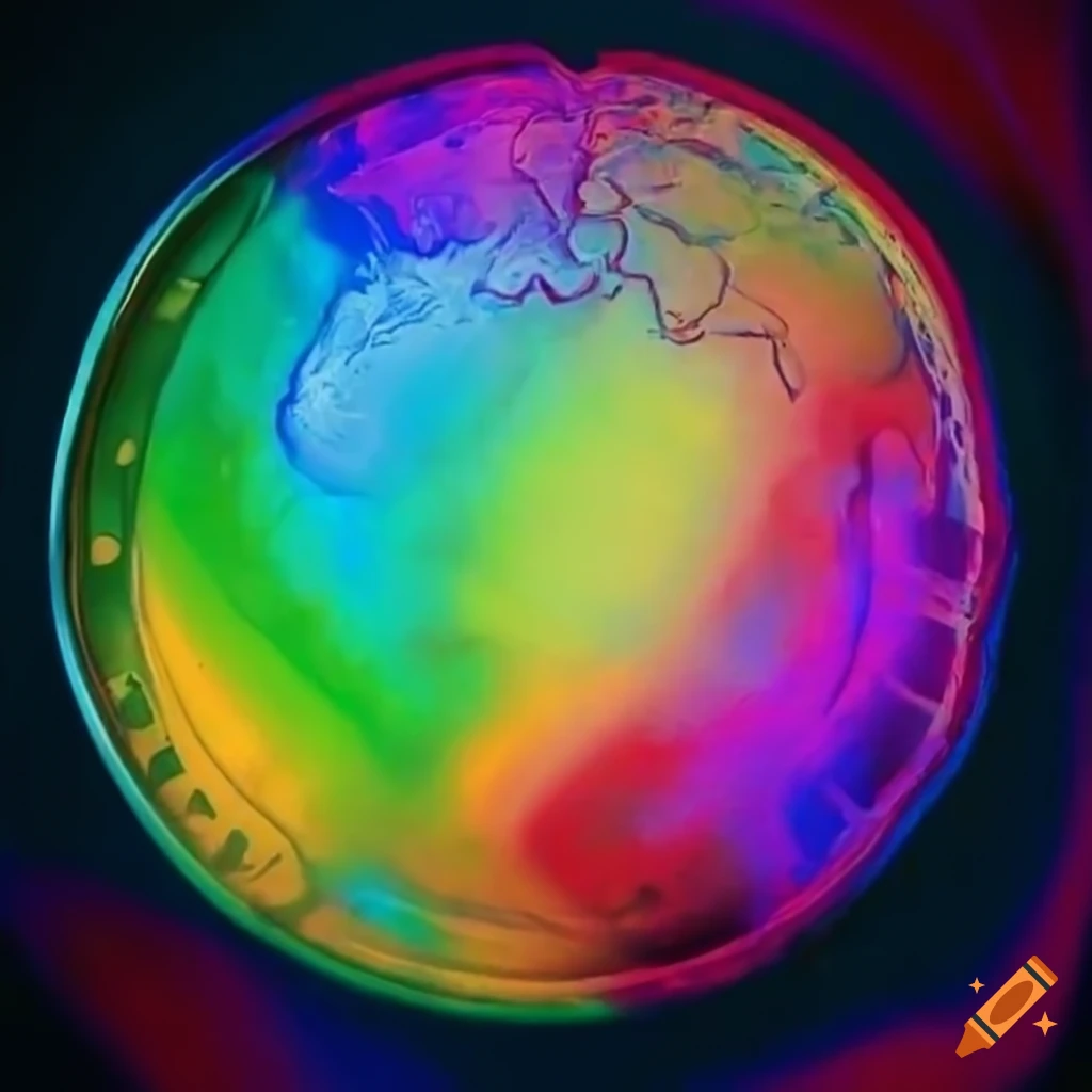 Rainbow-colored coin on Craiyon