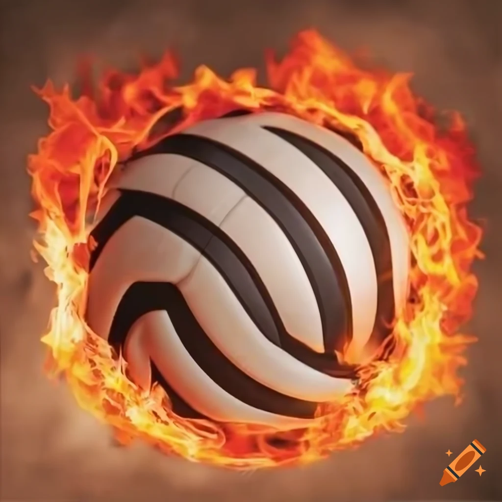 Volleyball fire logo on Craiyon