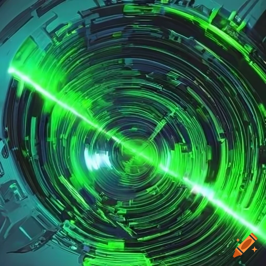 Cyber green futuristic concept on Craiyon